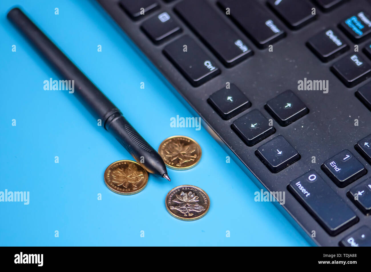 Bank counter in business Stock Photo - Alamy