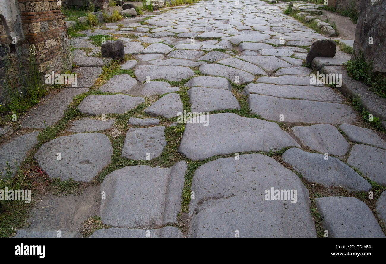 old hiking trail paved with stones in the daytime Stock Photo - Alamy