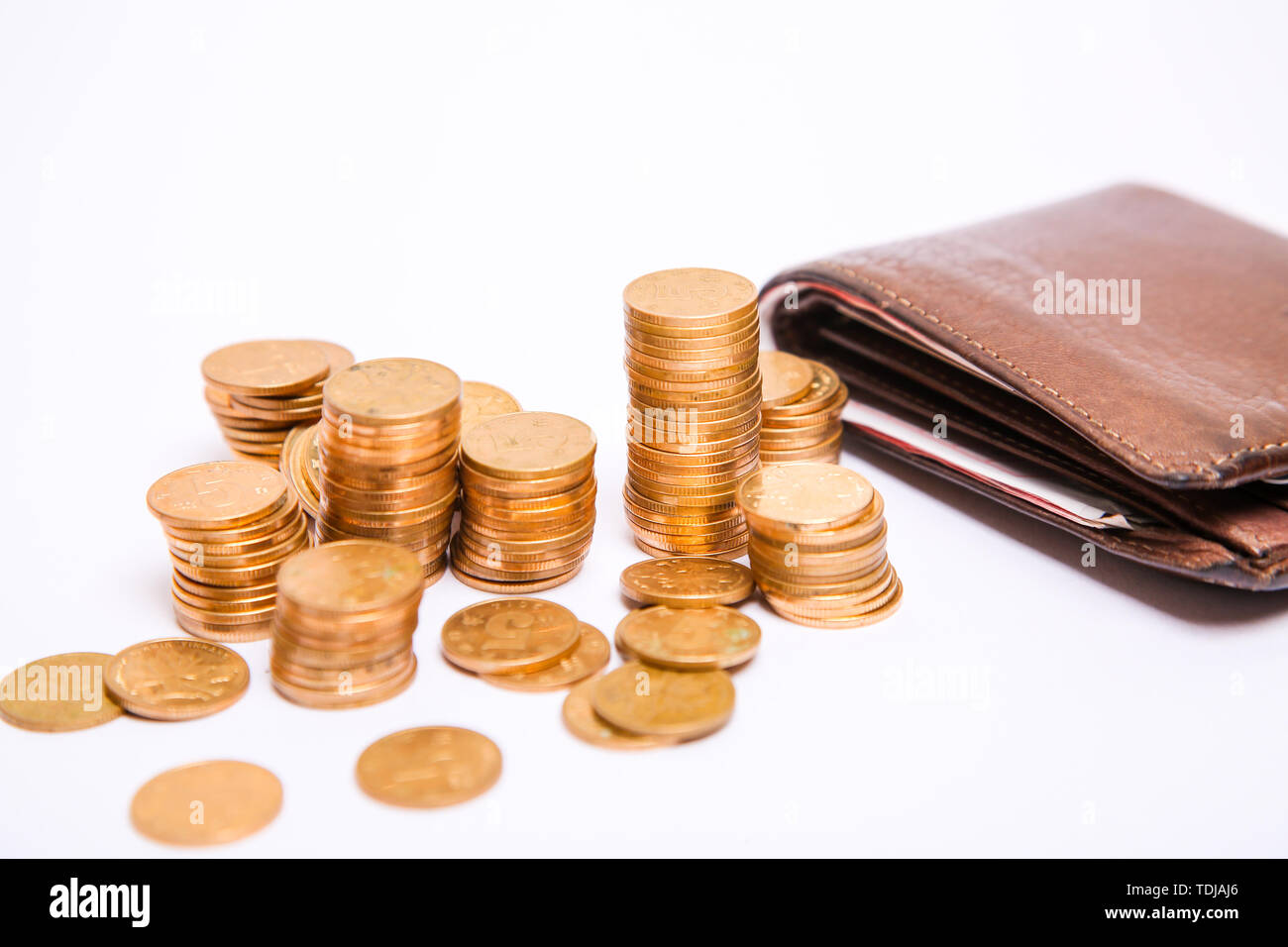 Coin wallet on white background Stock Photo - Alamy