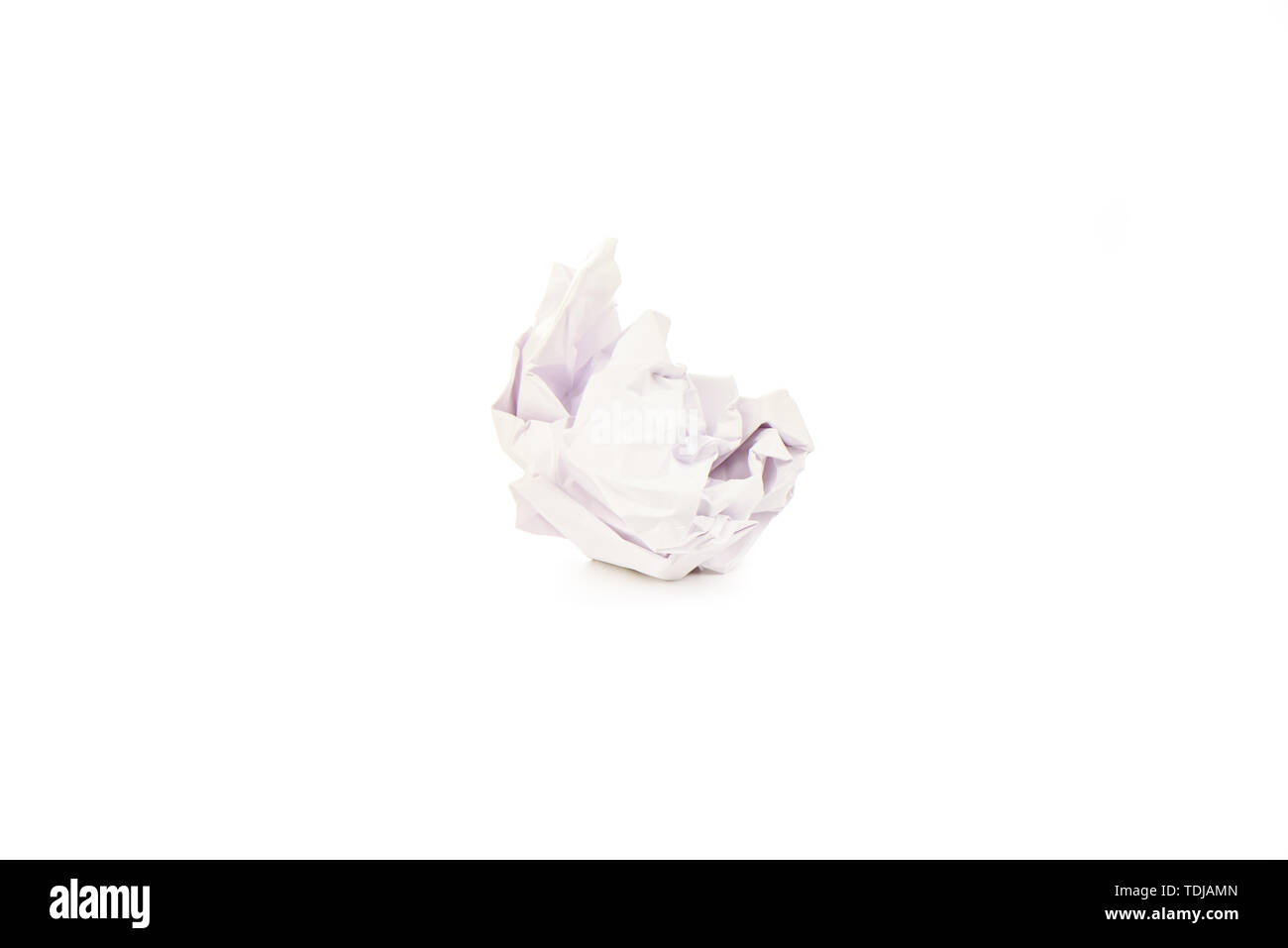 Crumpled sheet of paper isolated on white background Stock Photo - Alamy