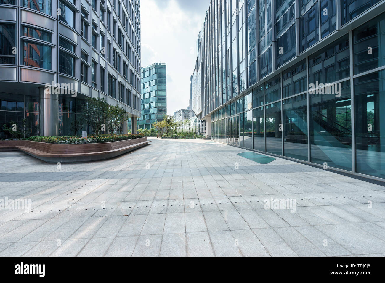 Empty ground front of modern photography Stock Photo - Alamy