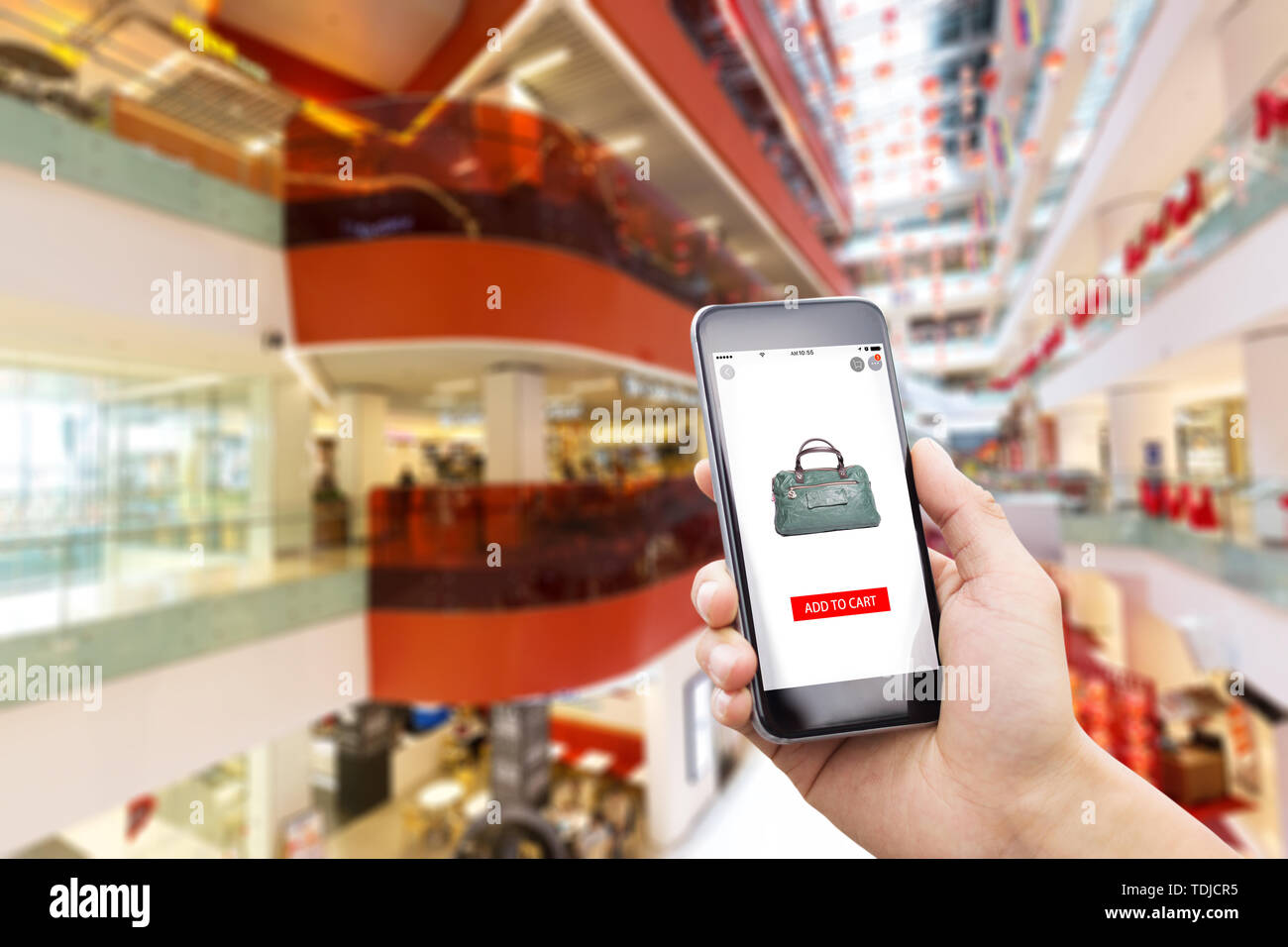 online shopping with modern shopping mall Stock Photo - Alamy