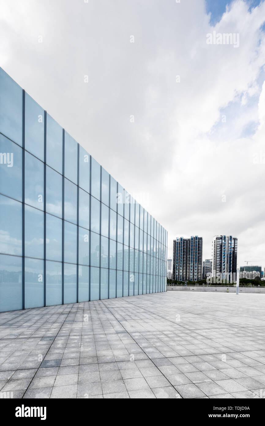 Modern square and skyscrapers Stock Photo - Alamy