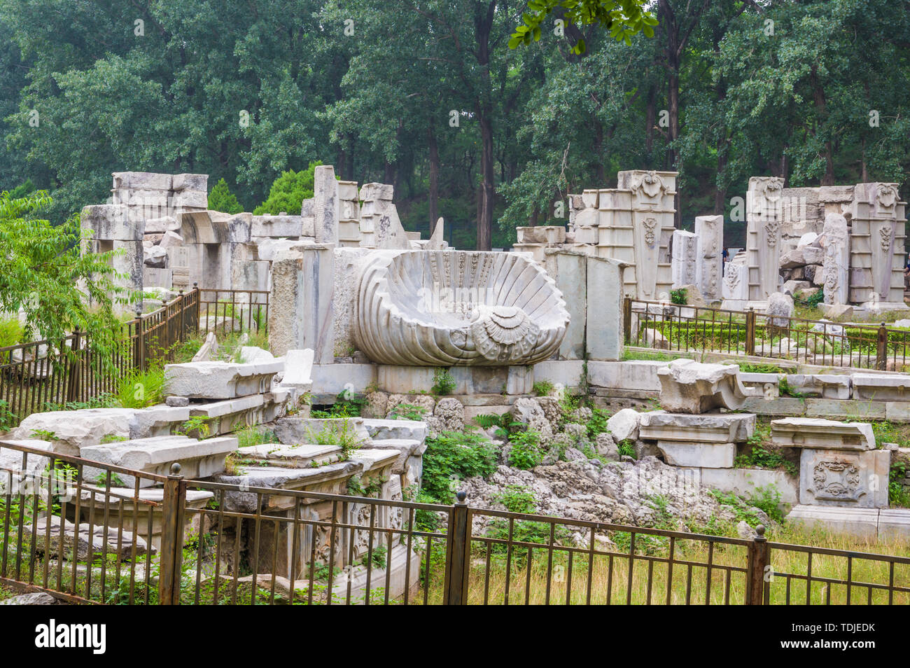Architectural Scenery of Xiyang Building in Yuanmingyuan, Beijing Stock ...