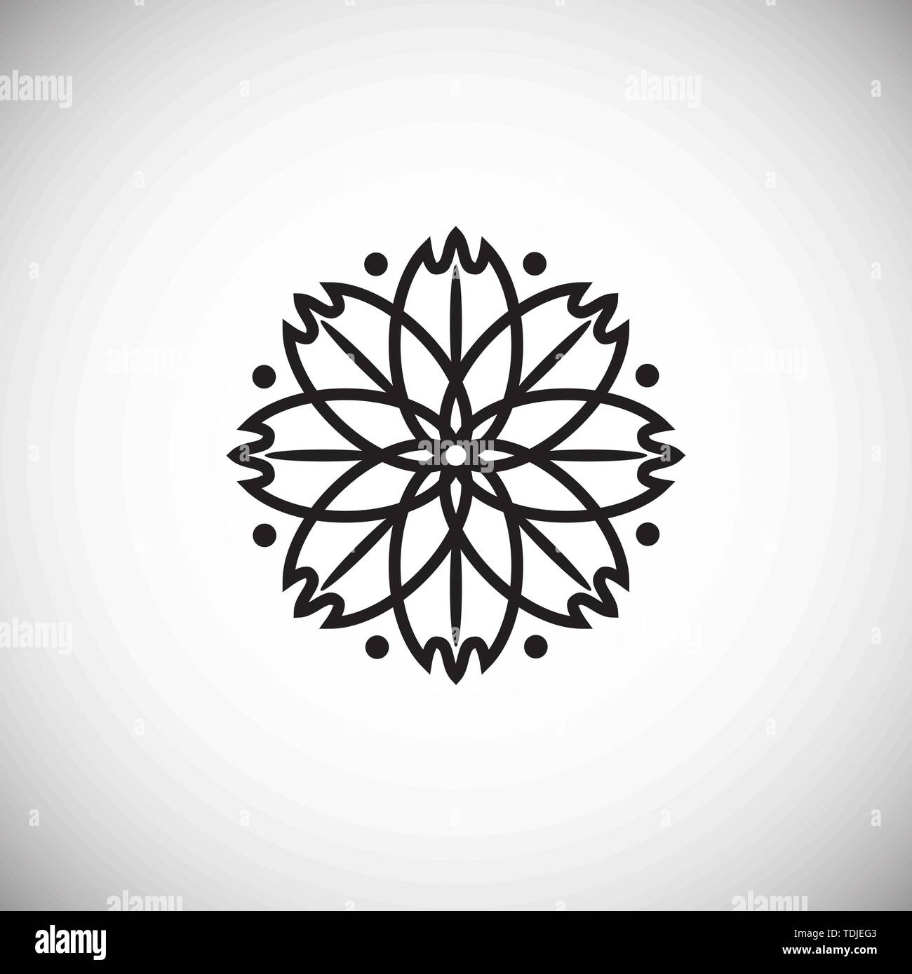 Flower pattern icon on background for graphic and web design. Simple ...
