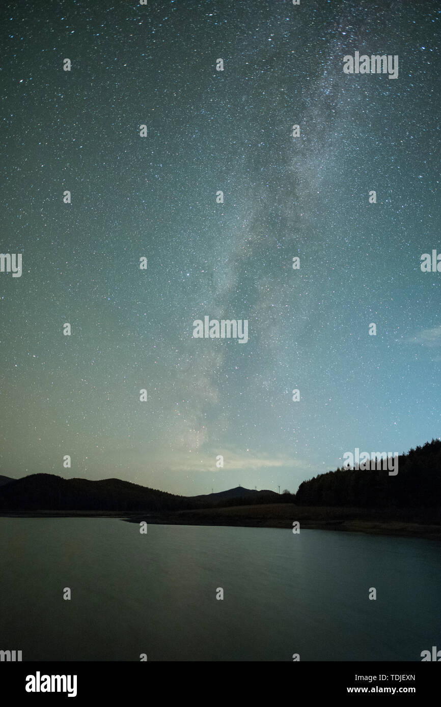 Sino-Russian border lake Xingkai lake starry sky Stock Photo - Alamy