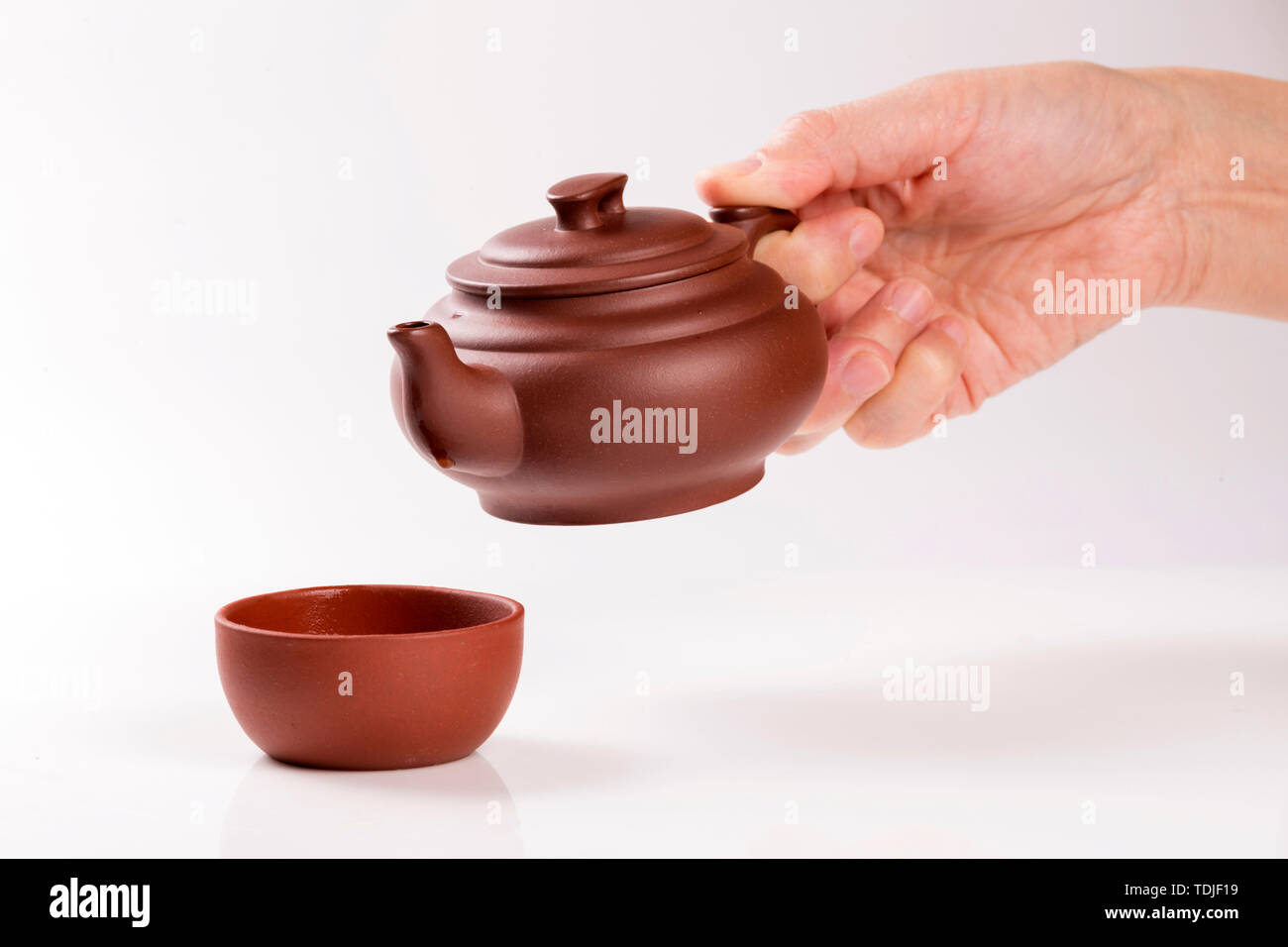 purple sand tea set Stock Photo - Alamy