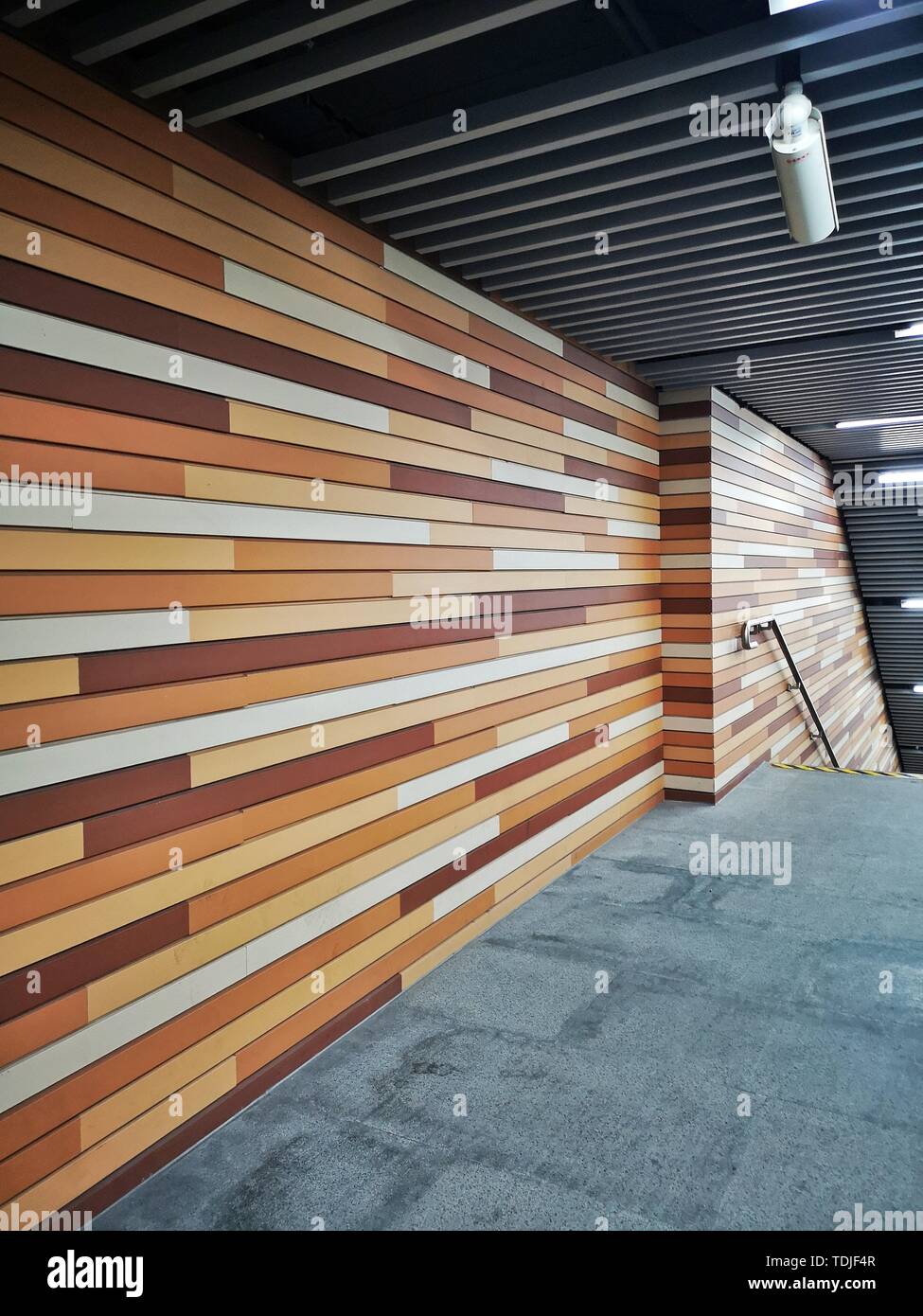 Color tile wall of subway station Stock Photo - Alamy