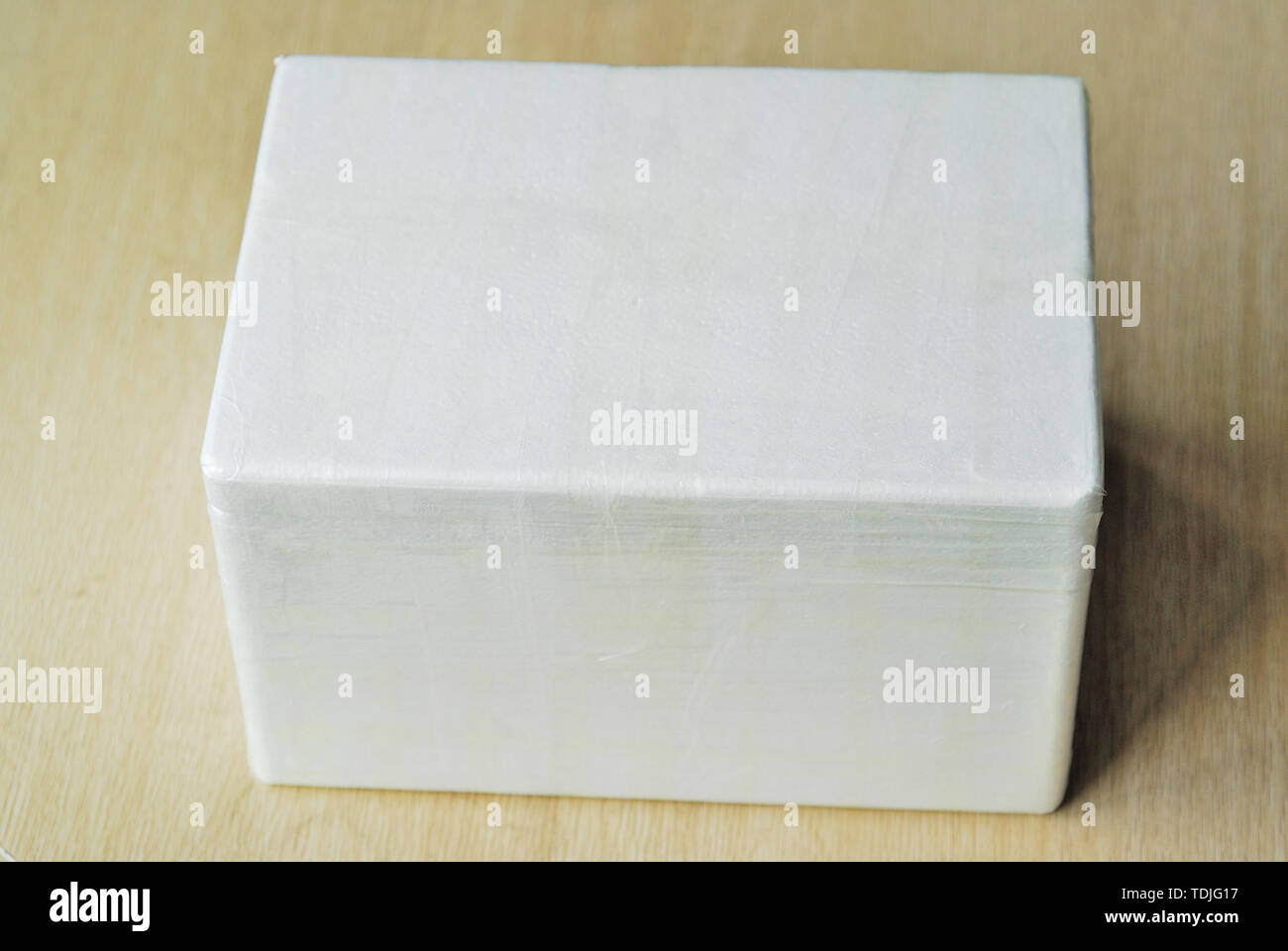 Packaged food, foam box, wrap Stock Photo - Alamy