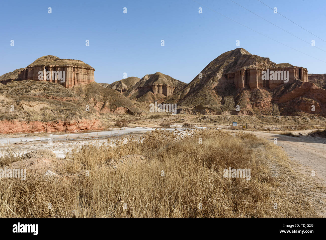 Danxia Landform of Loess Plateau Stock Photo - Alamy