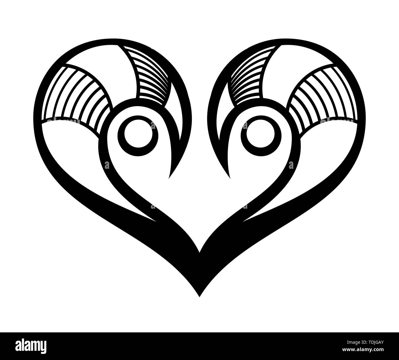 Stylized heart Stock Vector Images - Alamy