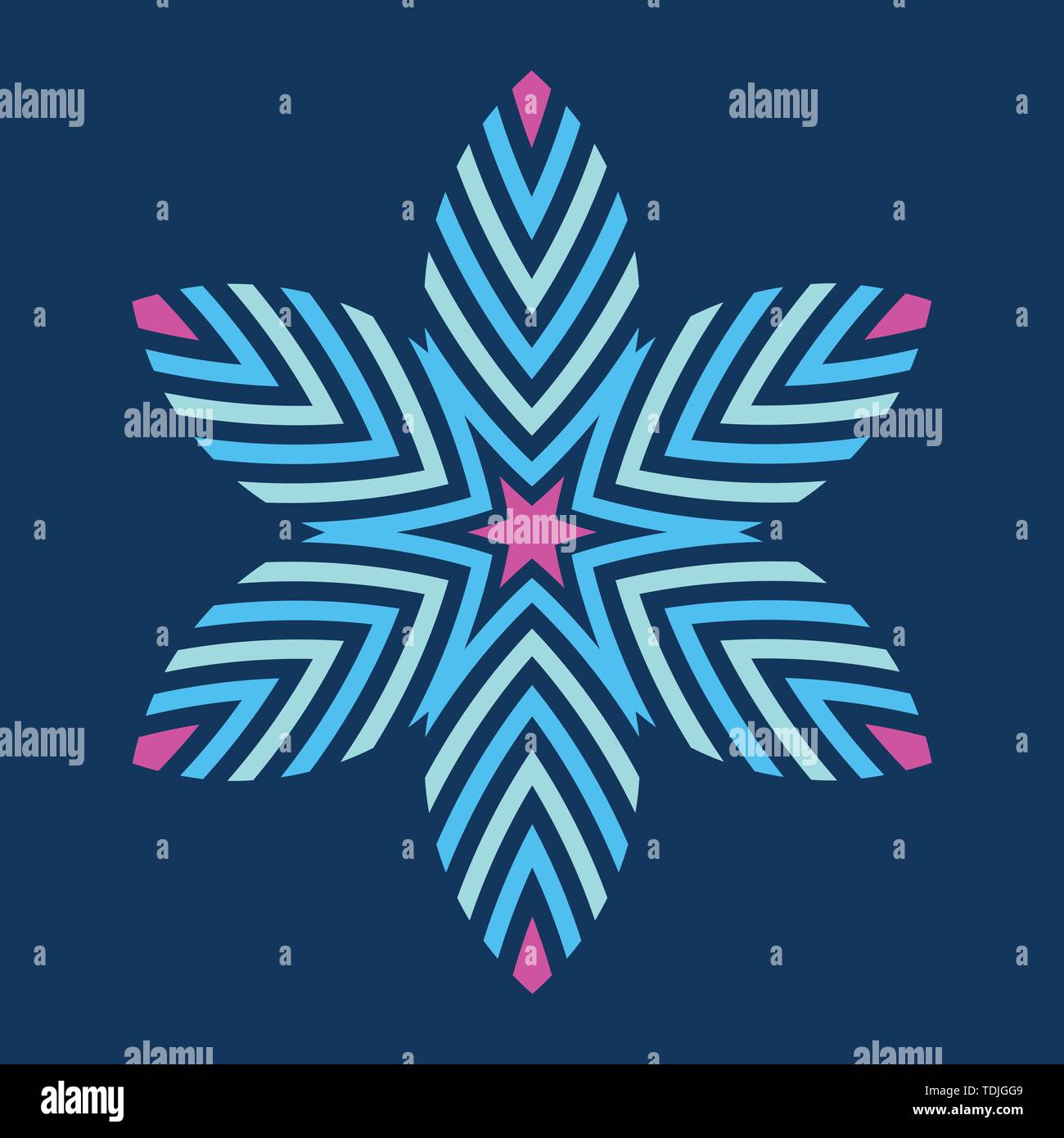 Abstract colorful symmetric symbol isolated on dark background ...