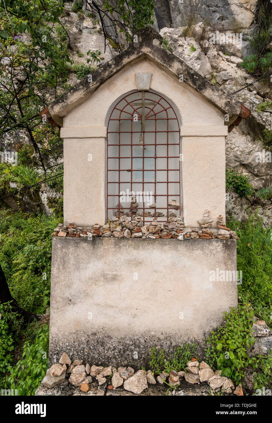 Step path to castle above Old Town of Kotor in Montenegro Stock Photo ...