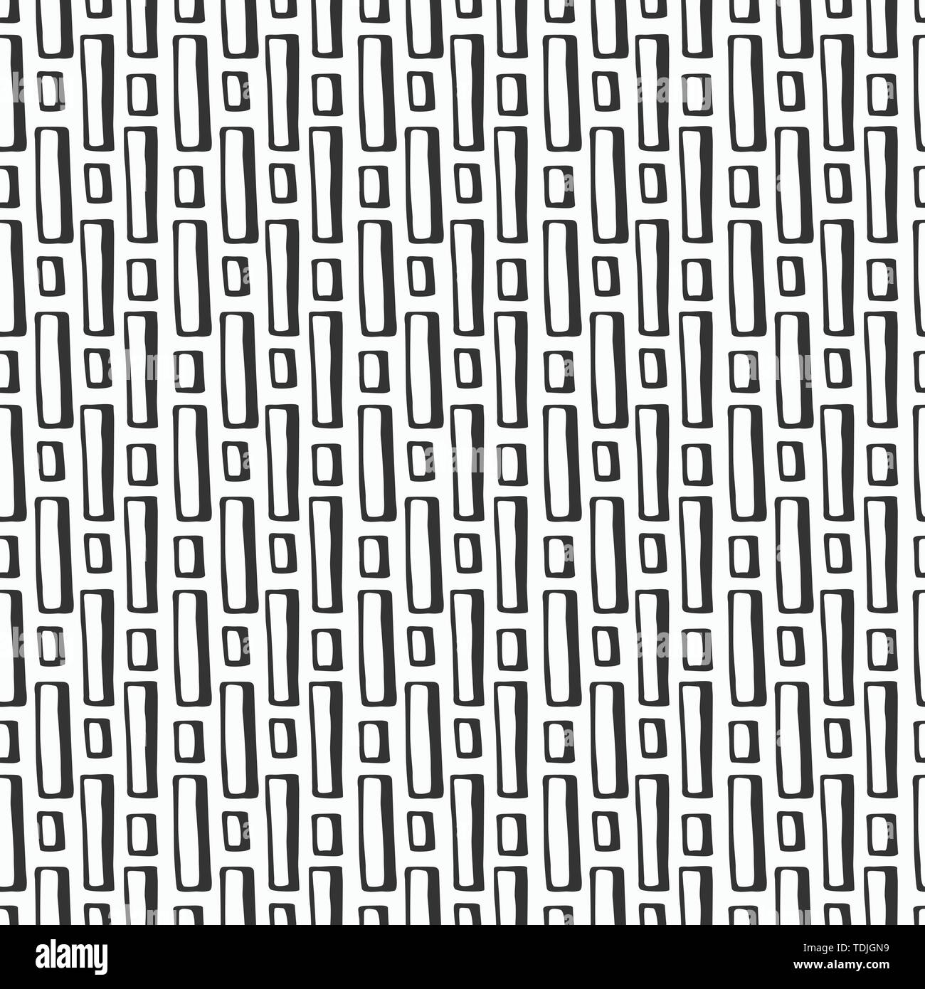 Abstract seamless hand drawn pattern of regularly repeating rectangles ...