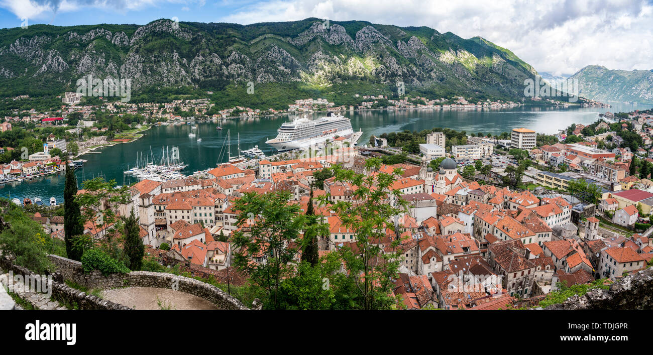 Aerial view old town kotor hi-res stock photography and images - Alamy
