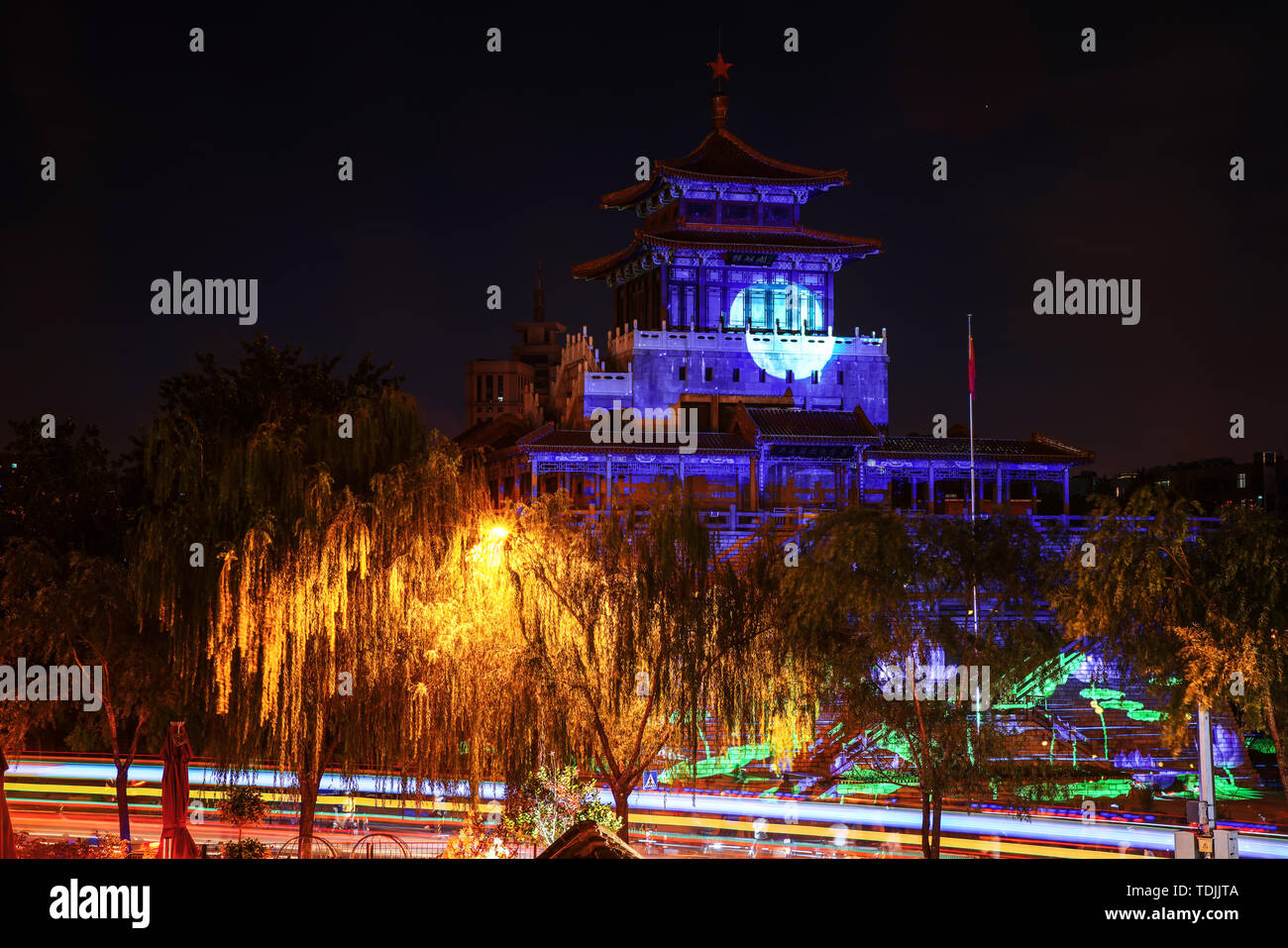 Spring City night Stock Photo - Alamy