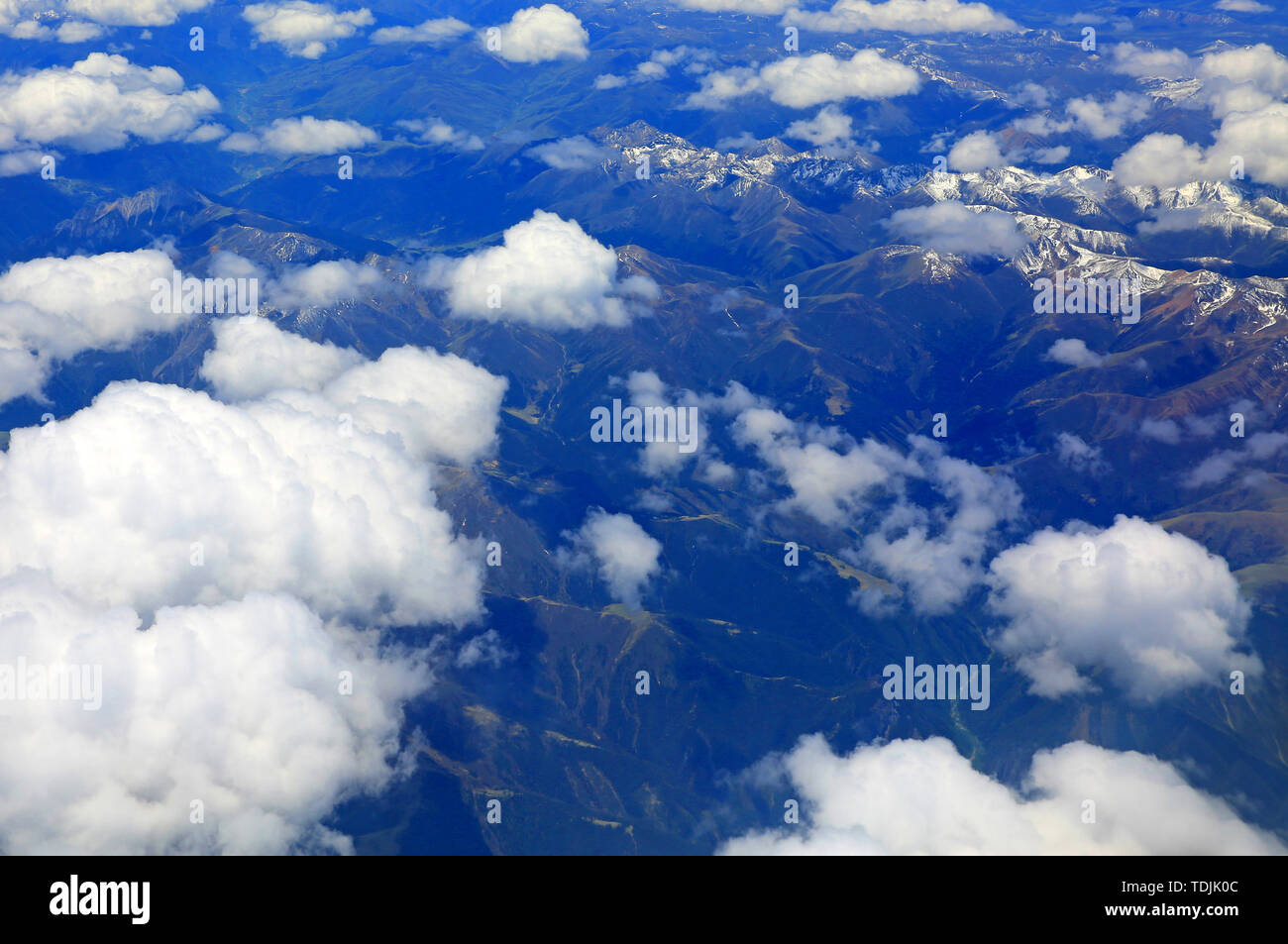Aerial photography of the snowy plateau Stock Photo - Alamy