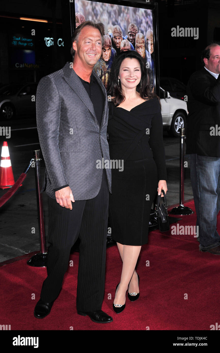 LOS ANGELES, CA. March 31, 2008: Fran Drescher & date at the world ...