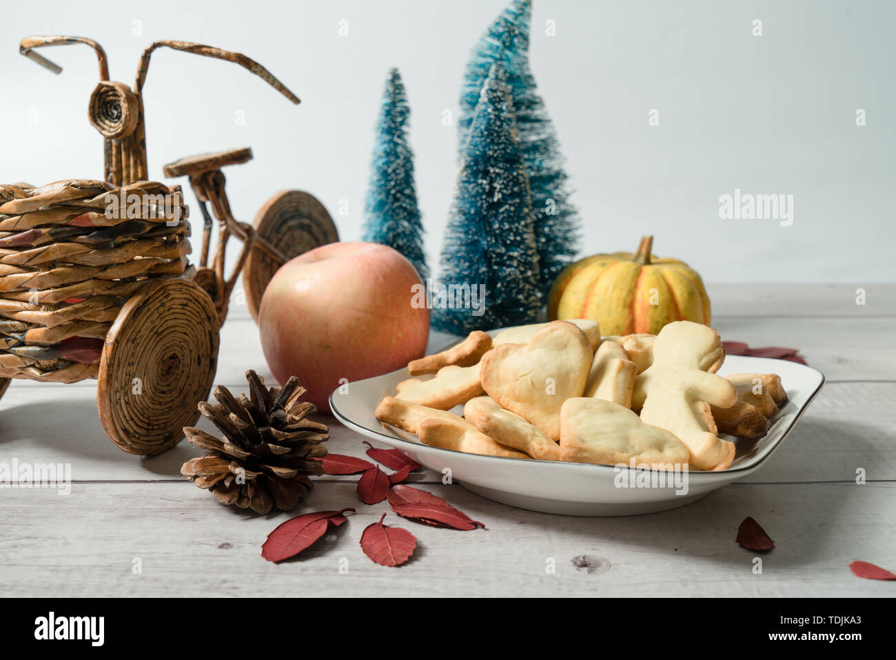 Handmade biscuits with light color background Stock Photo - Alamy