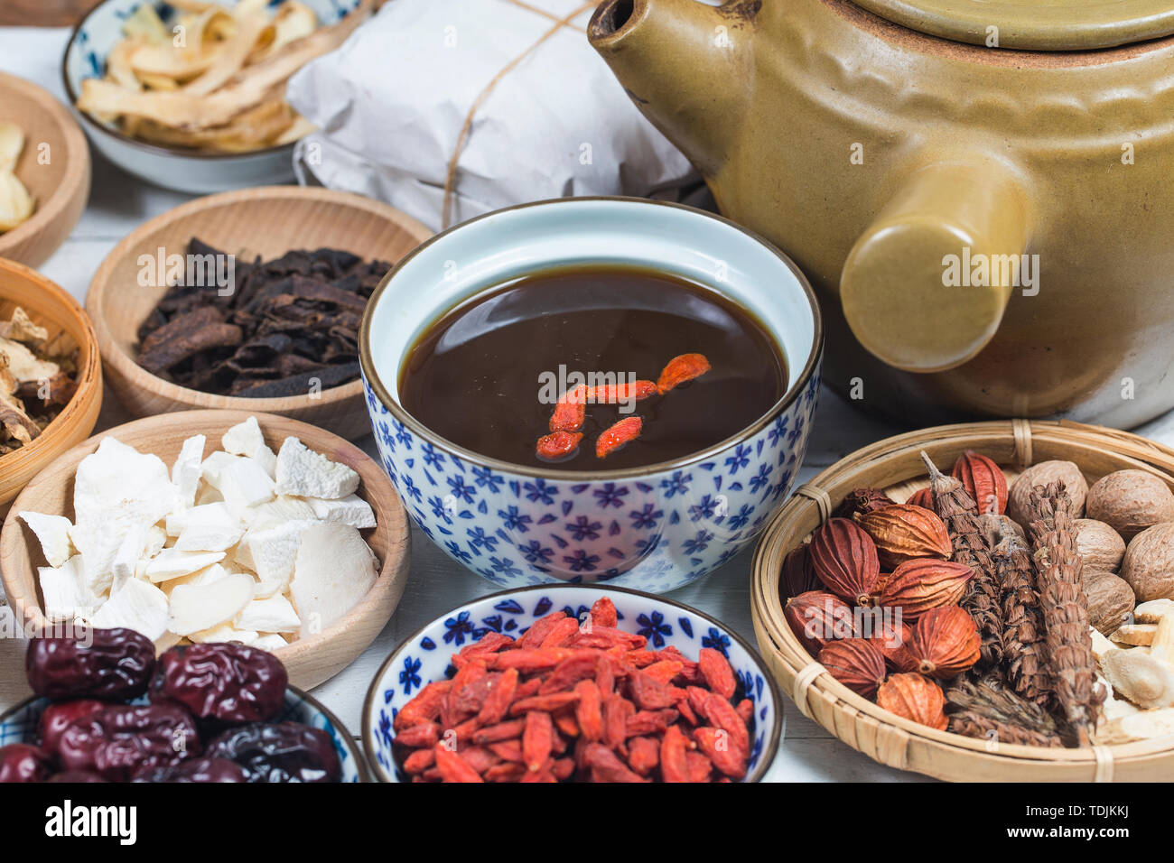 Black chinese wolfberry tea hi-res stock photography and images - Alamy