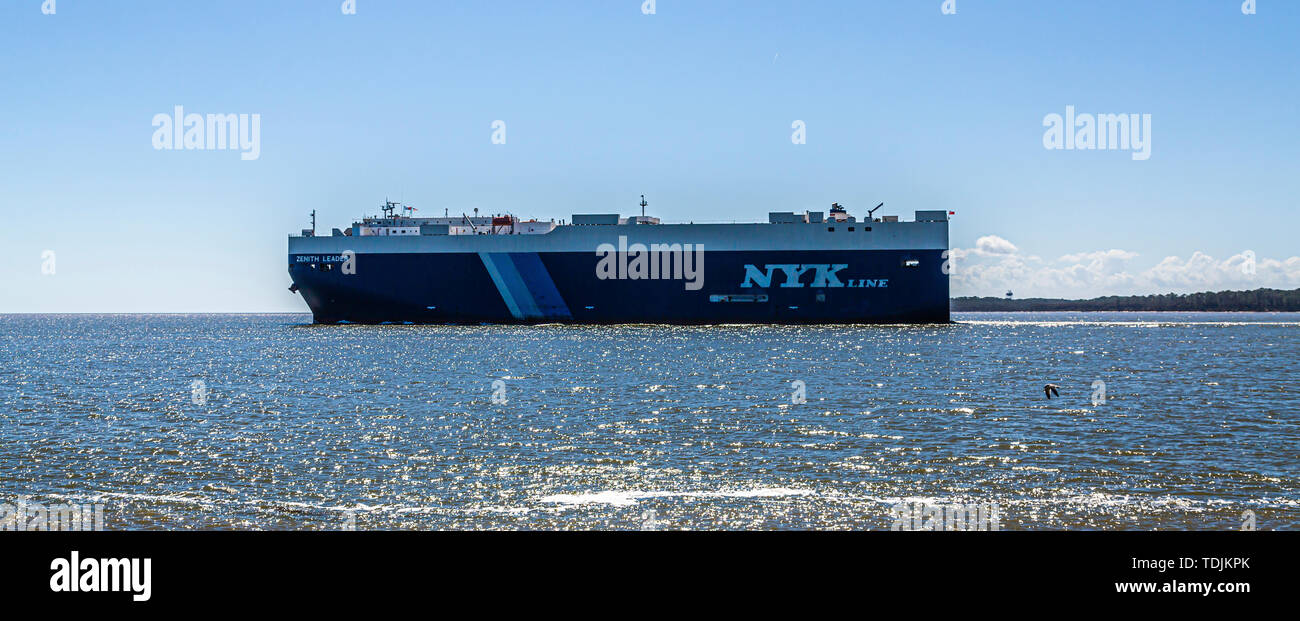 ST SIMONS, GEORGIA - October 18, 2016: Freighters now carry most of the ...