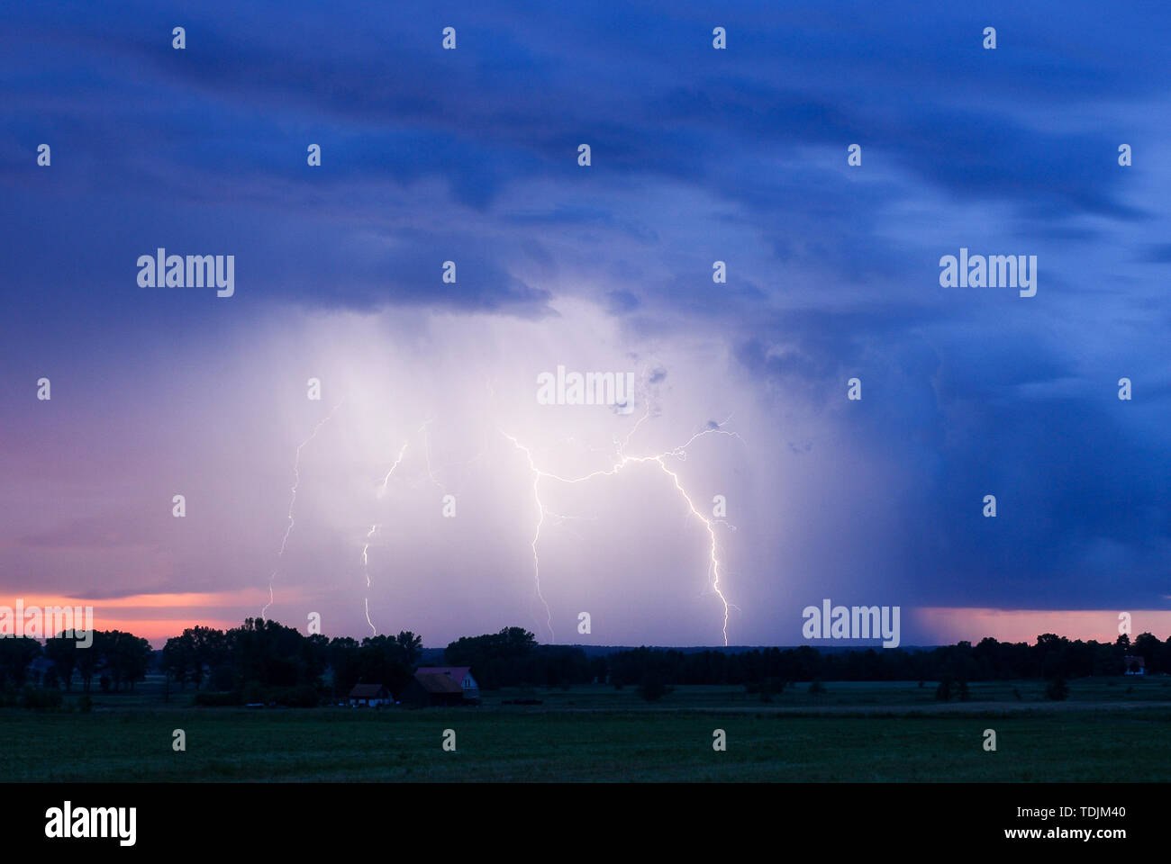 Storm in Masuria, Poland. July 4th 2008 © Wojciech Strozyk / Alamy ...