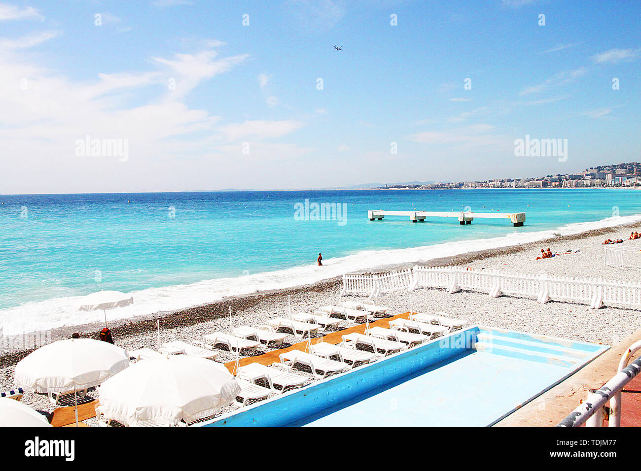 Parasols on beach nice hi-res stock photography and images - Alamy