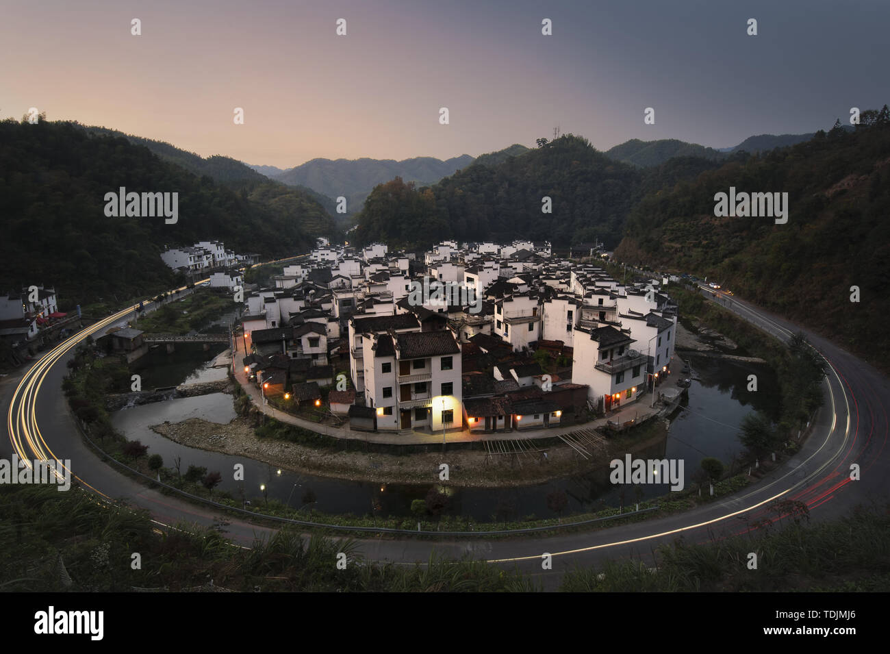 The most round village in China, Kuikeng Stock Photo - Alamy