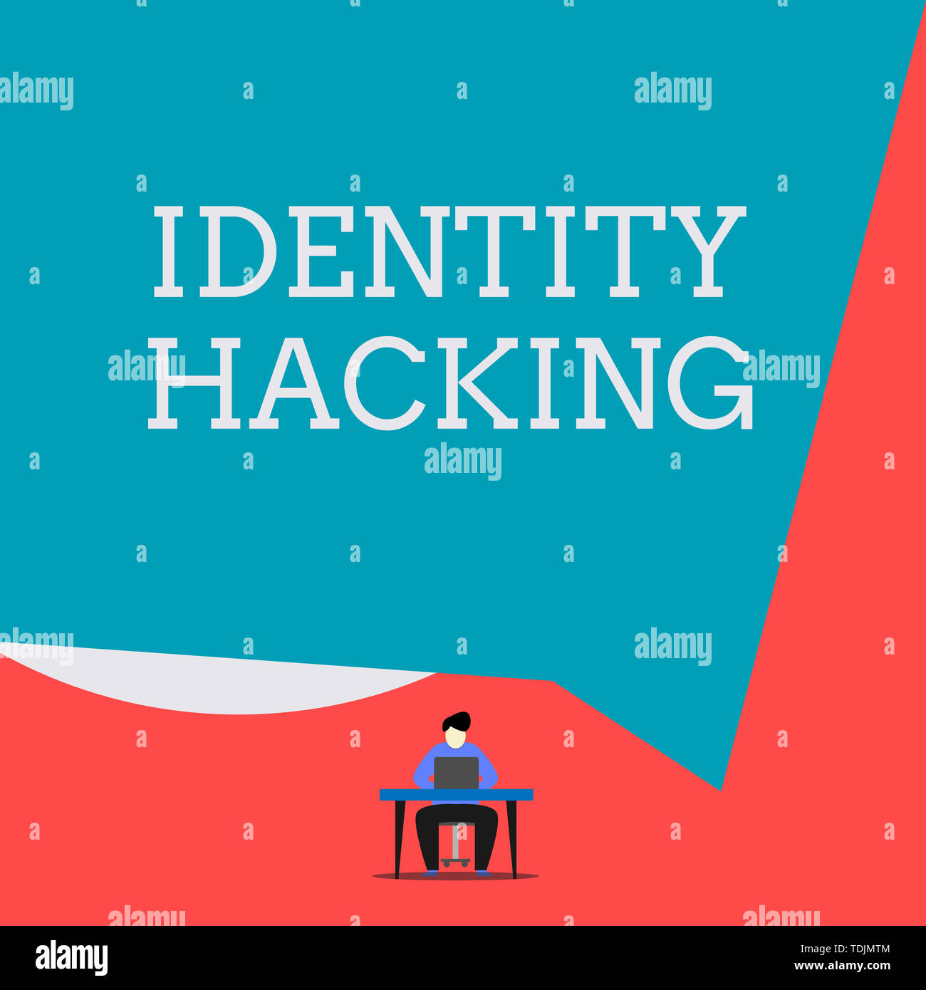 Writing note showing Identity Hacking. Business concept for criminal ...