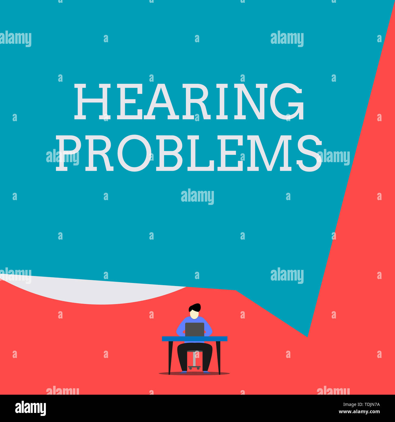 Writing note showing Hearing Problems. Business concept for is partial ...