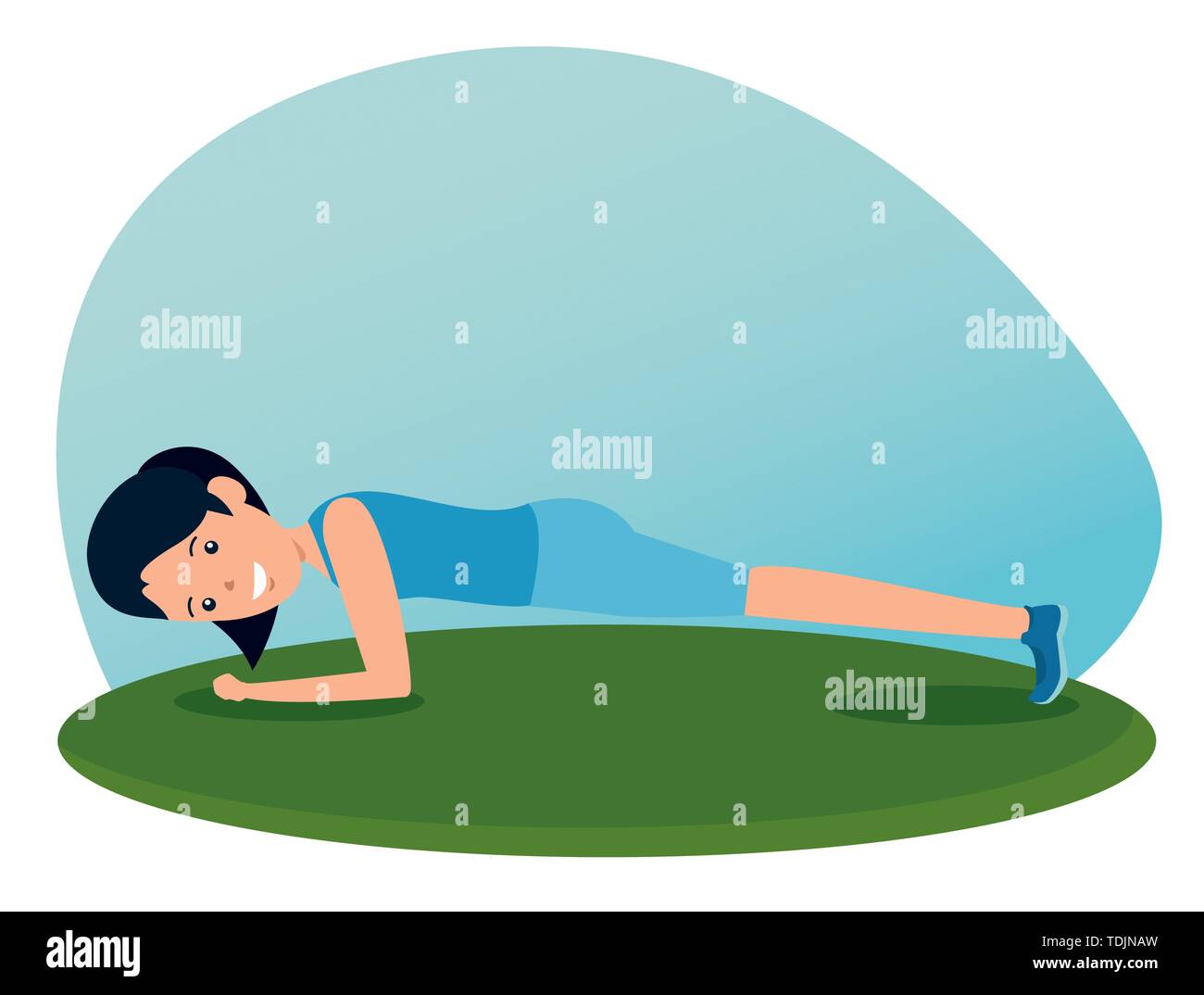 Fitness plank Stock Vector Images - Alamy