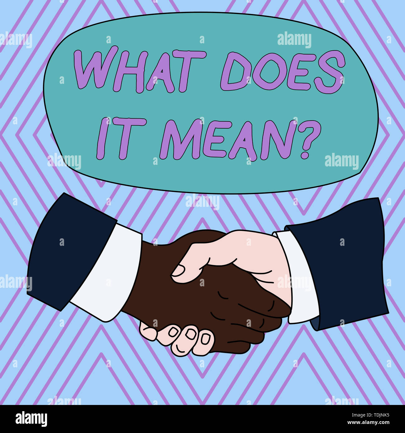 Text sign showing What Does It Mean question. Business photo text ...