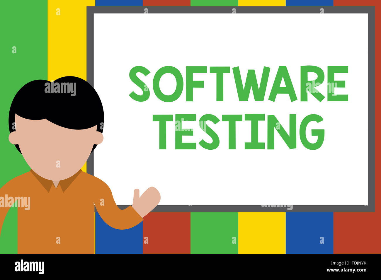 Writing Note Showing Software Testing Business Concept For