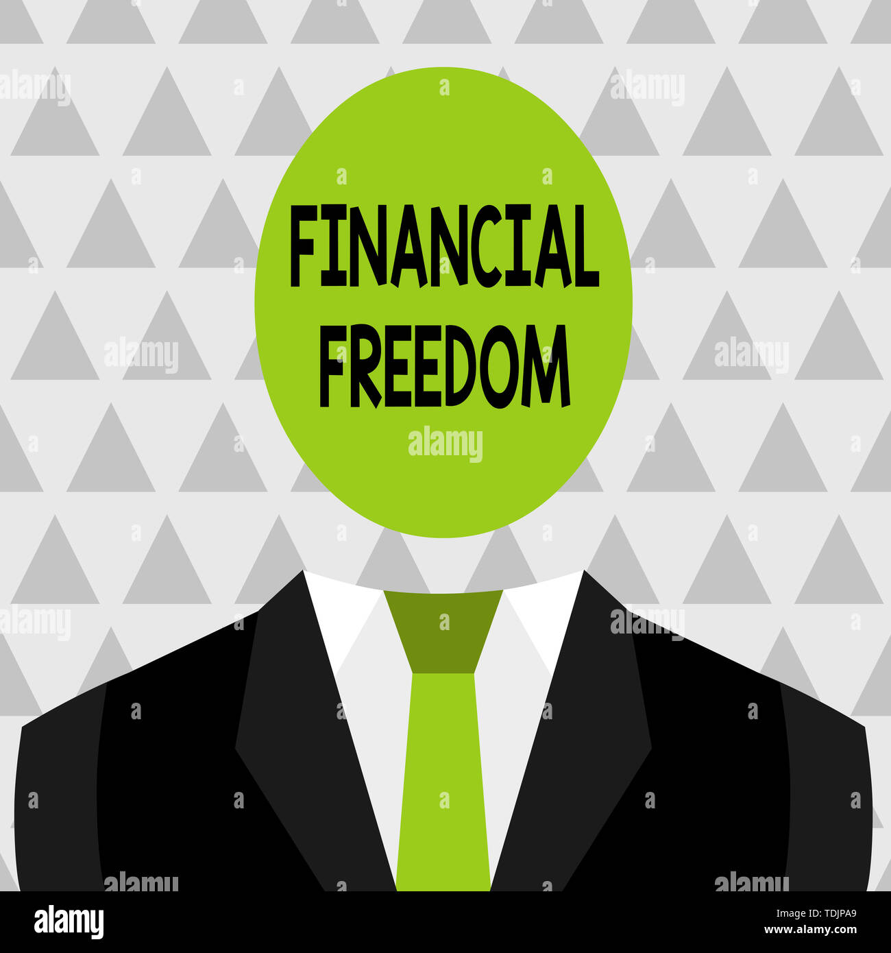 Text sign showing Financial Freedom. Business photo showcasing Having ...