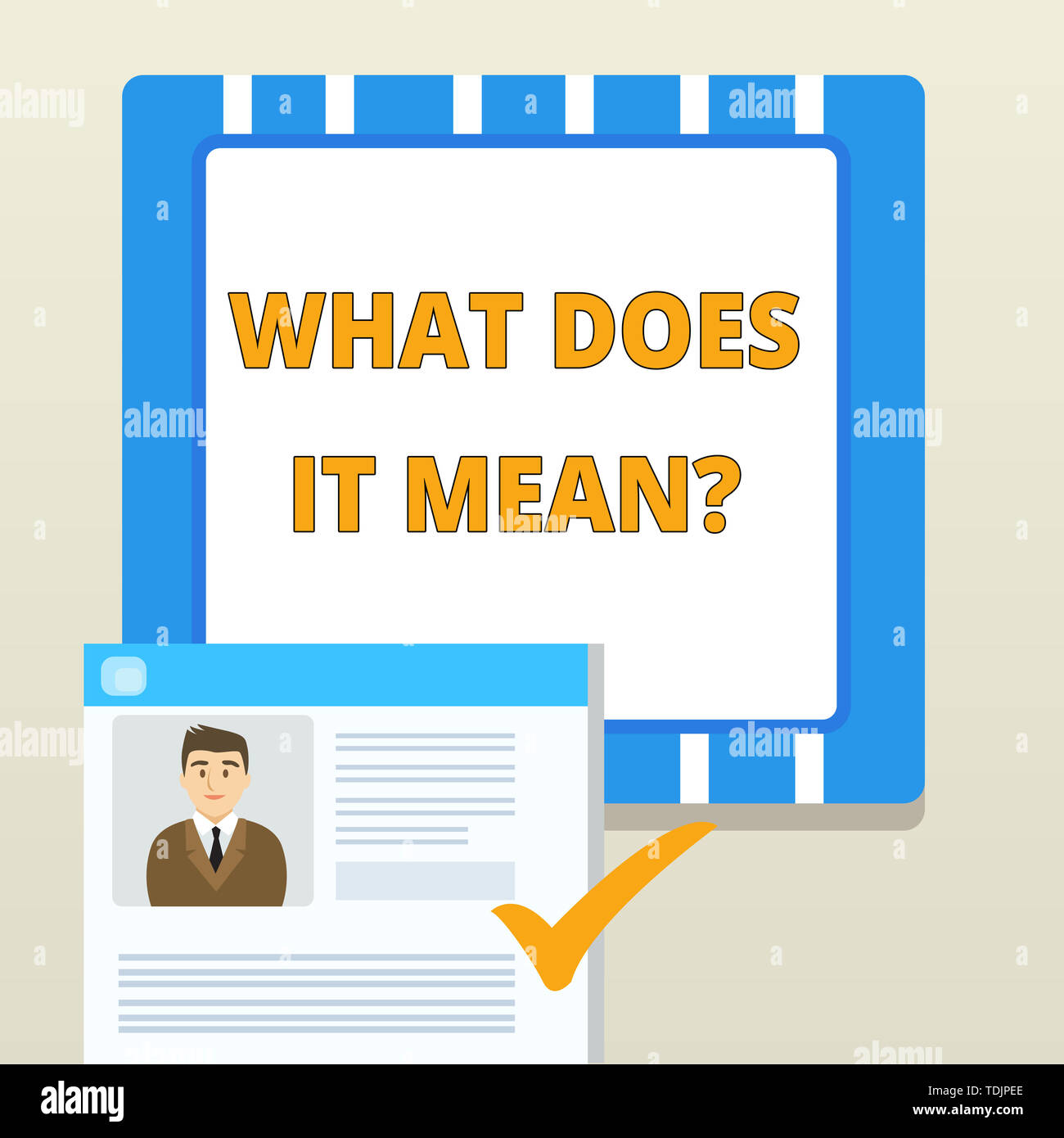 Word writing text What Does It Mean question. Business photo showcasing ...