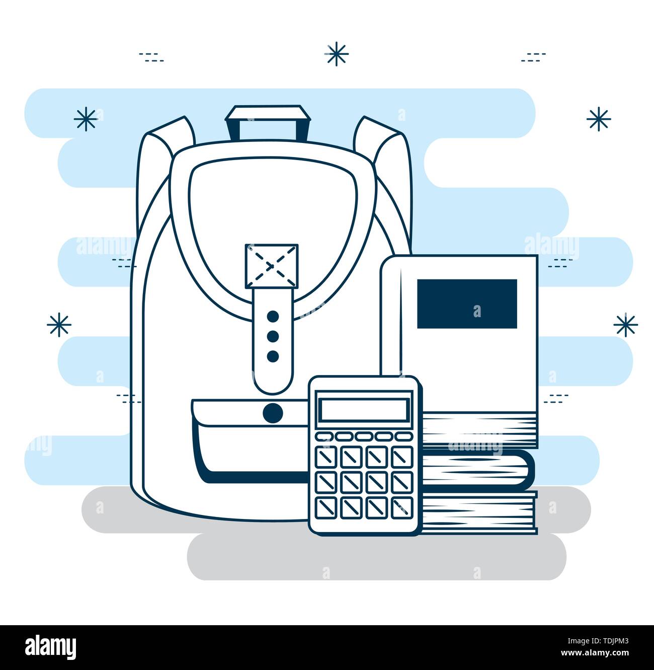 Books calculator chalkboard on Stock Vector Images - Alamy