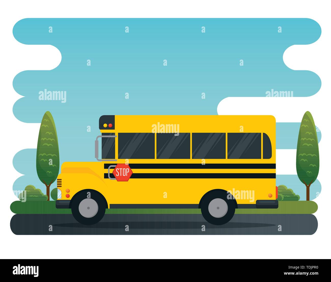 school bus vehicle education transport Stock Vector Image & Art - Alamy