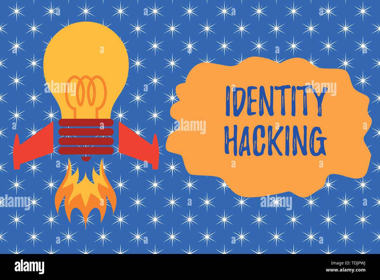 Writing note showing Identity Hacking. Business concept for criminal ...
