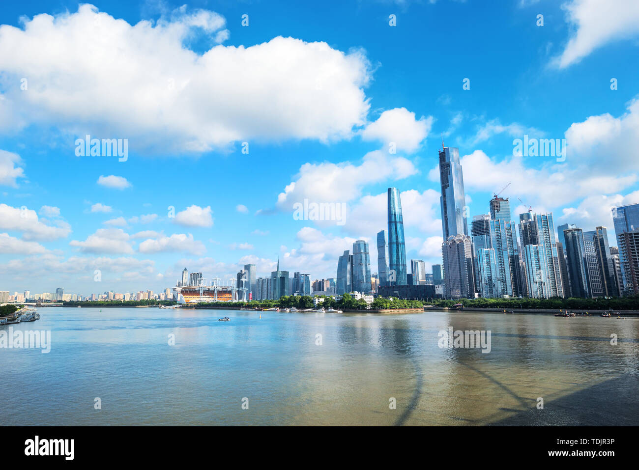 River and skyscrapers in Ohio Stock Photo - Alamy