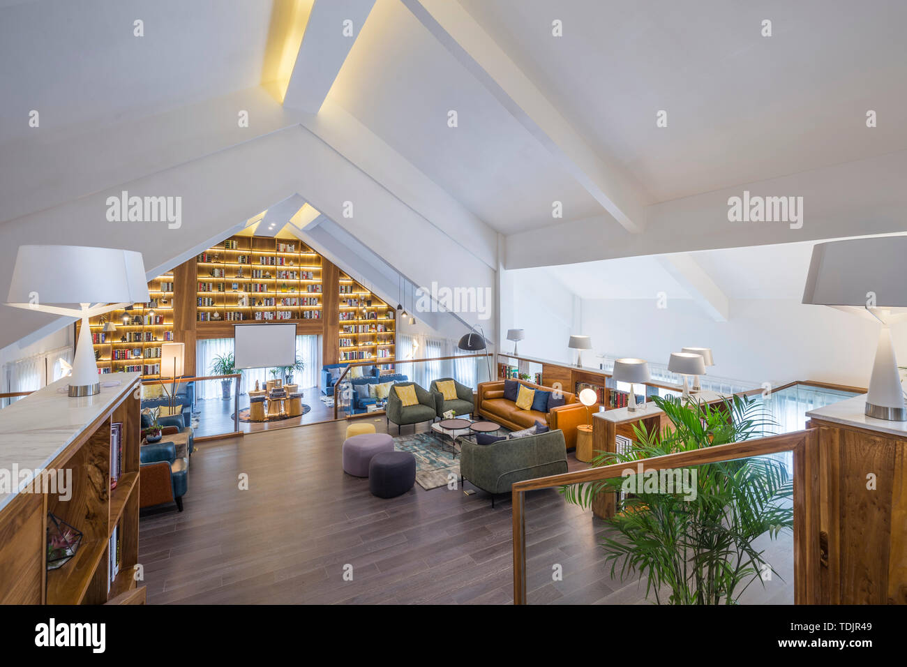 Design of interior design space of model room in modern living room ...