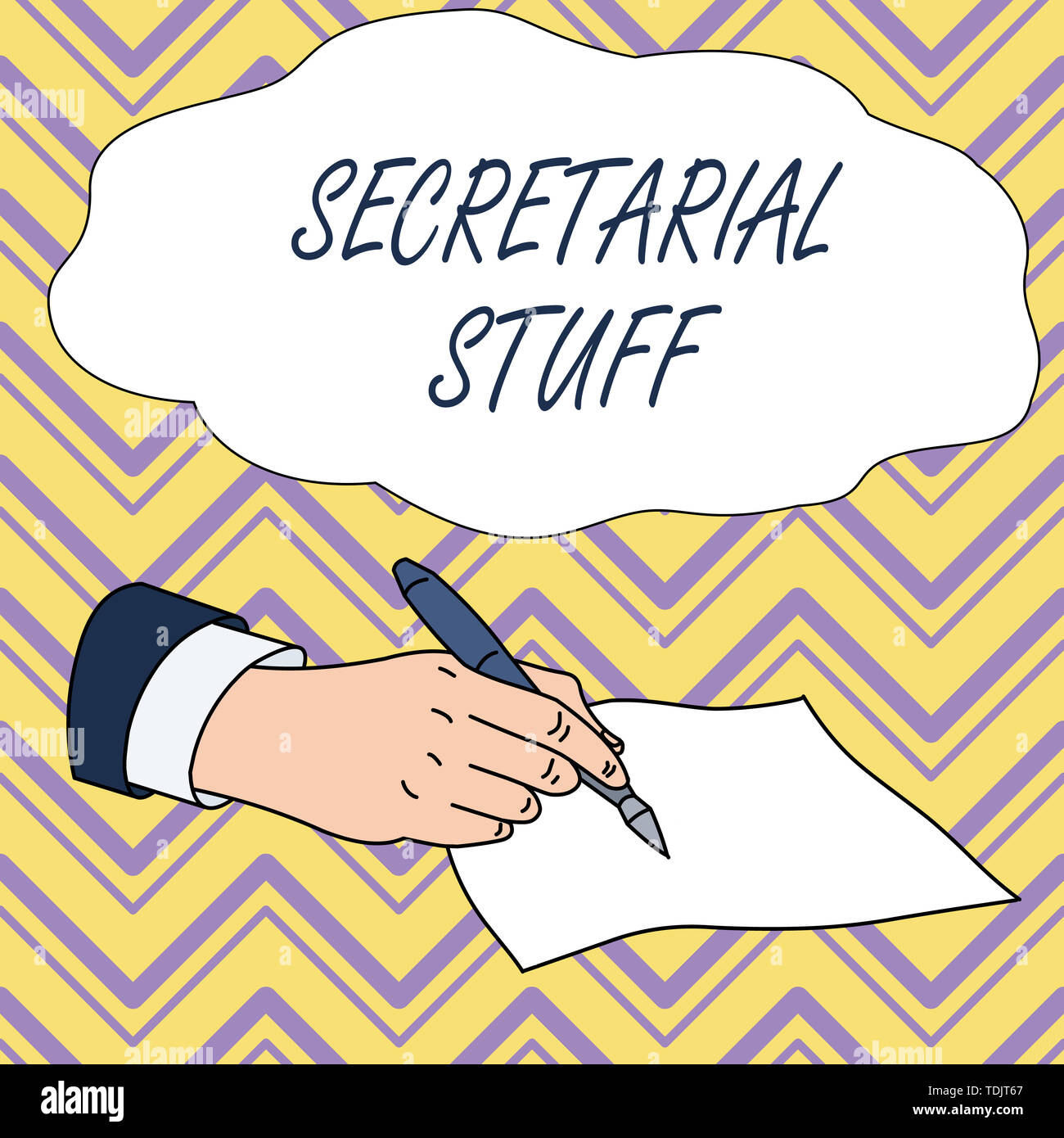 Conceptual hand writing showing Secretarial Stuff. Concept meaning ...