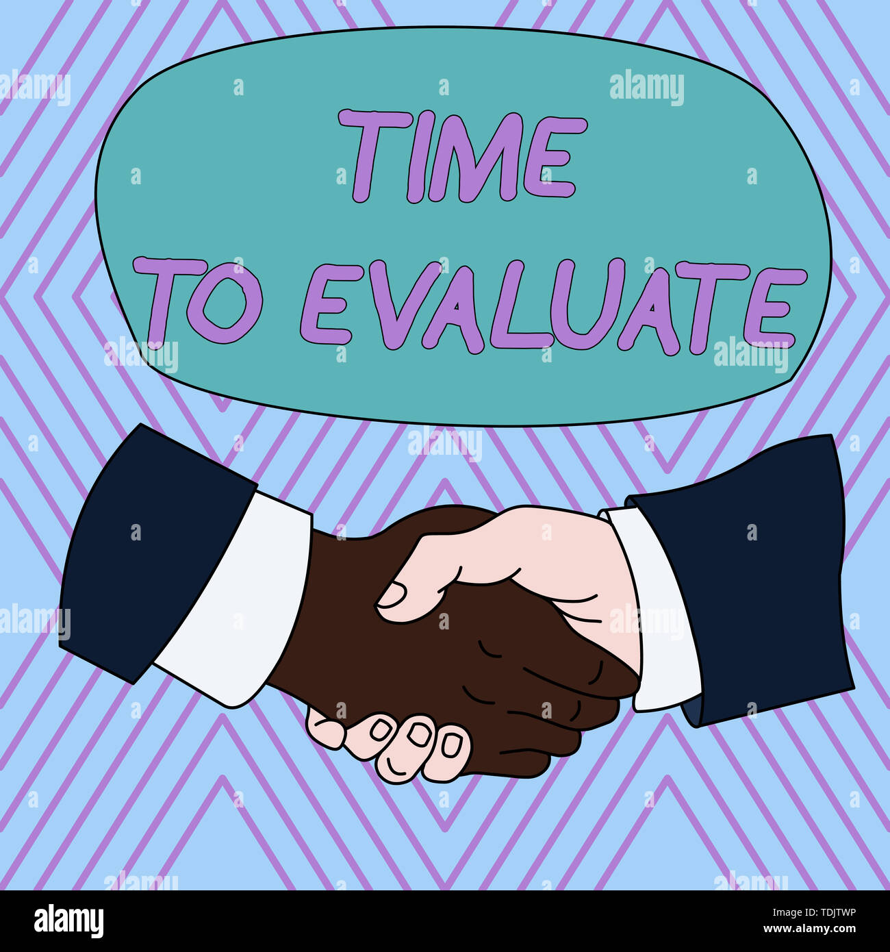 Text sign showing Time To Evaluate. Business photo text judge something ...