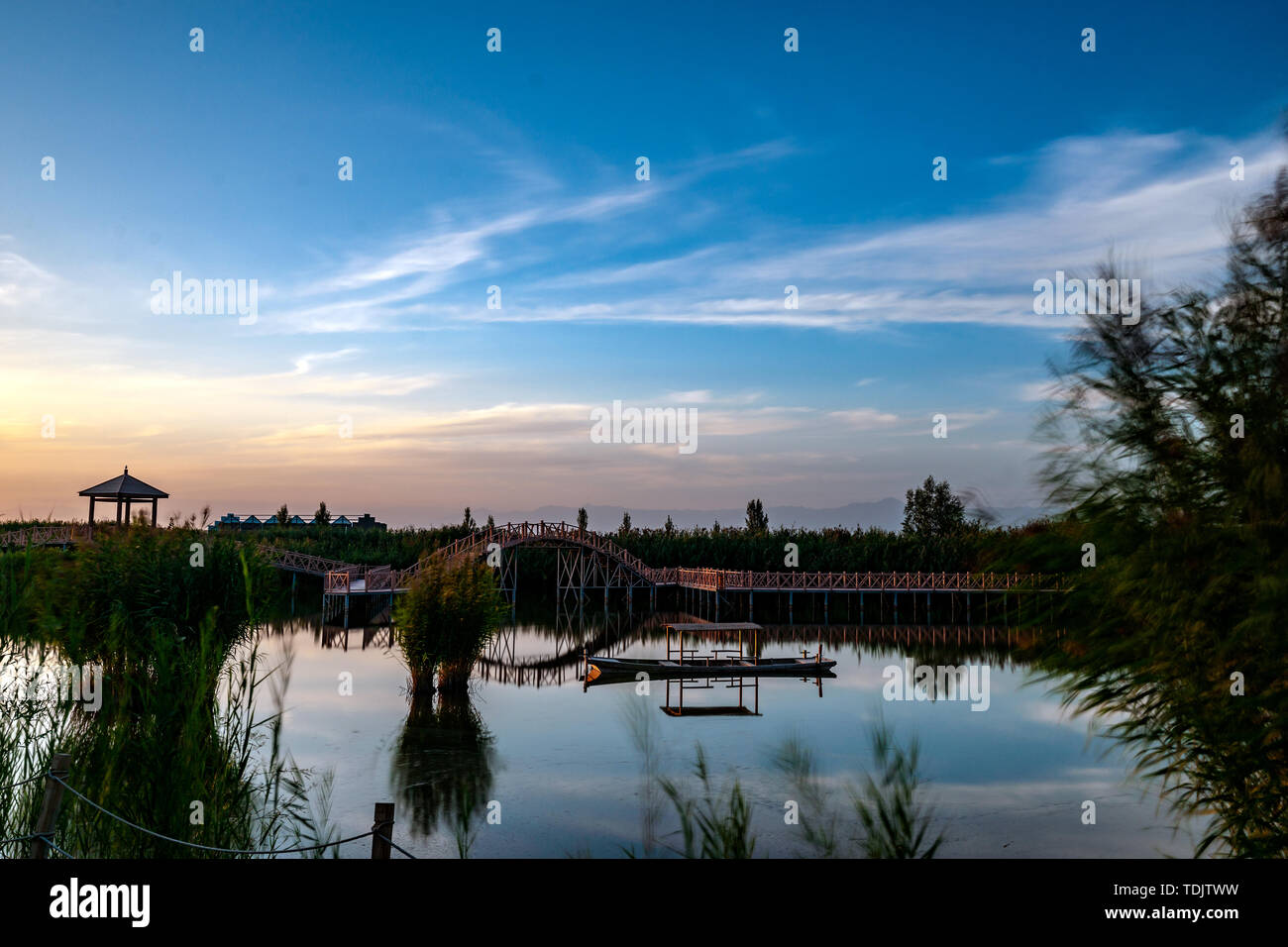 Photo taken in Bosten Lake, Xinjiang Stock Photo - Alamy