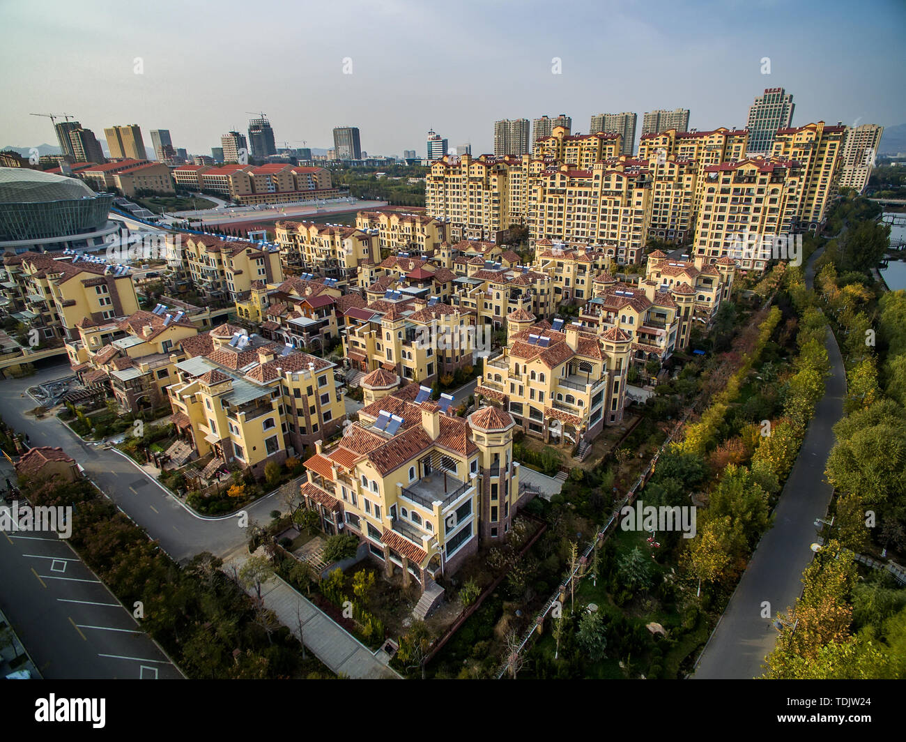 Aerial shooting of the city, a bird's-eye view of the city Stock Photo ...