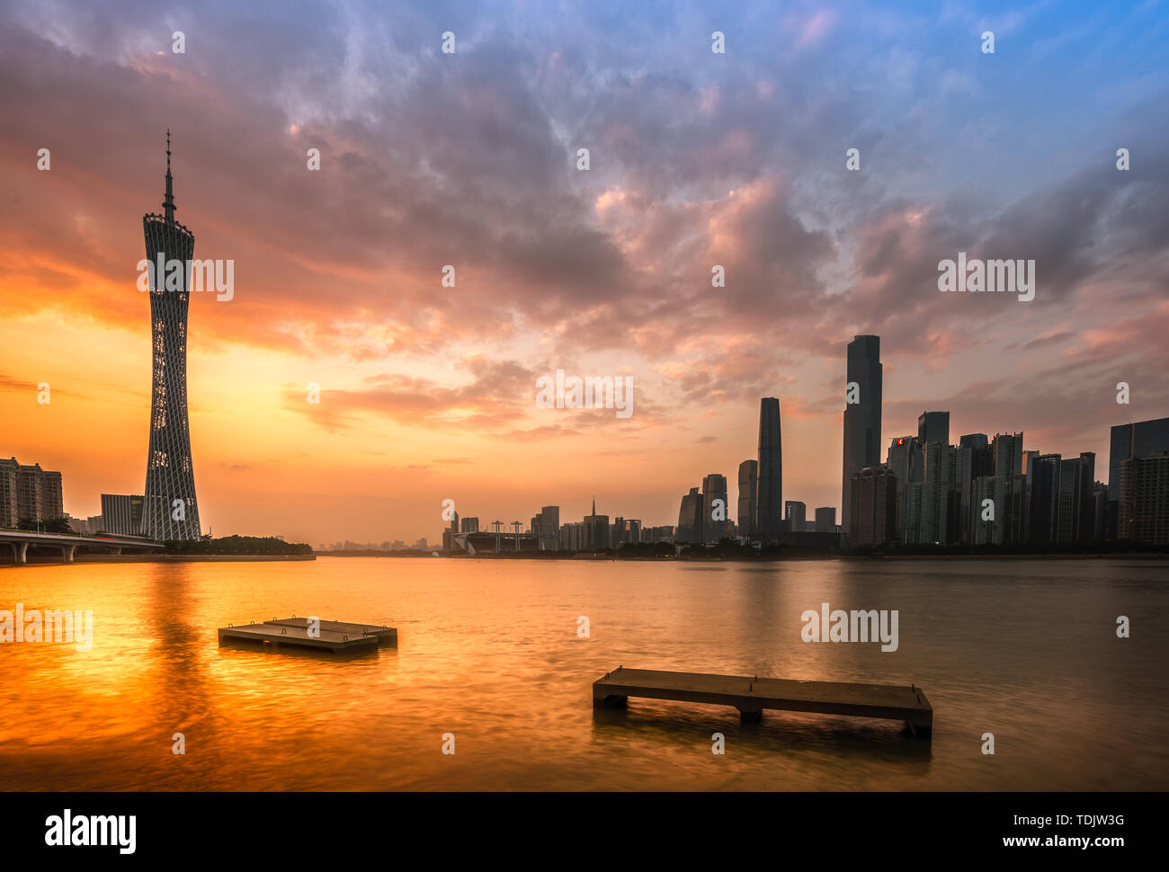 No one has sunset high in high rise building at night hi-res stock ...