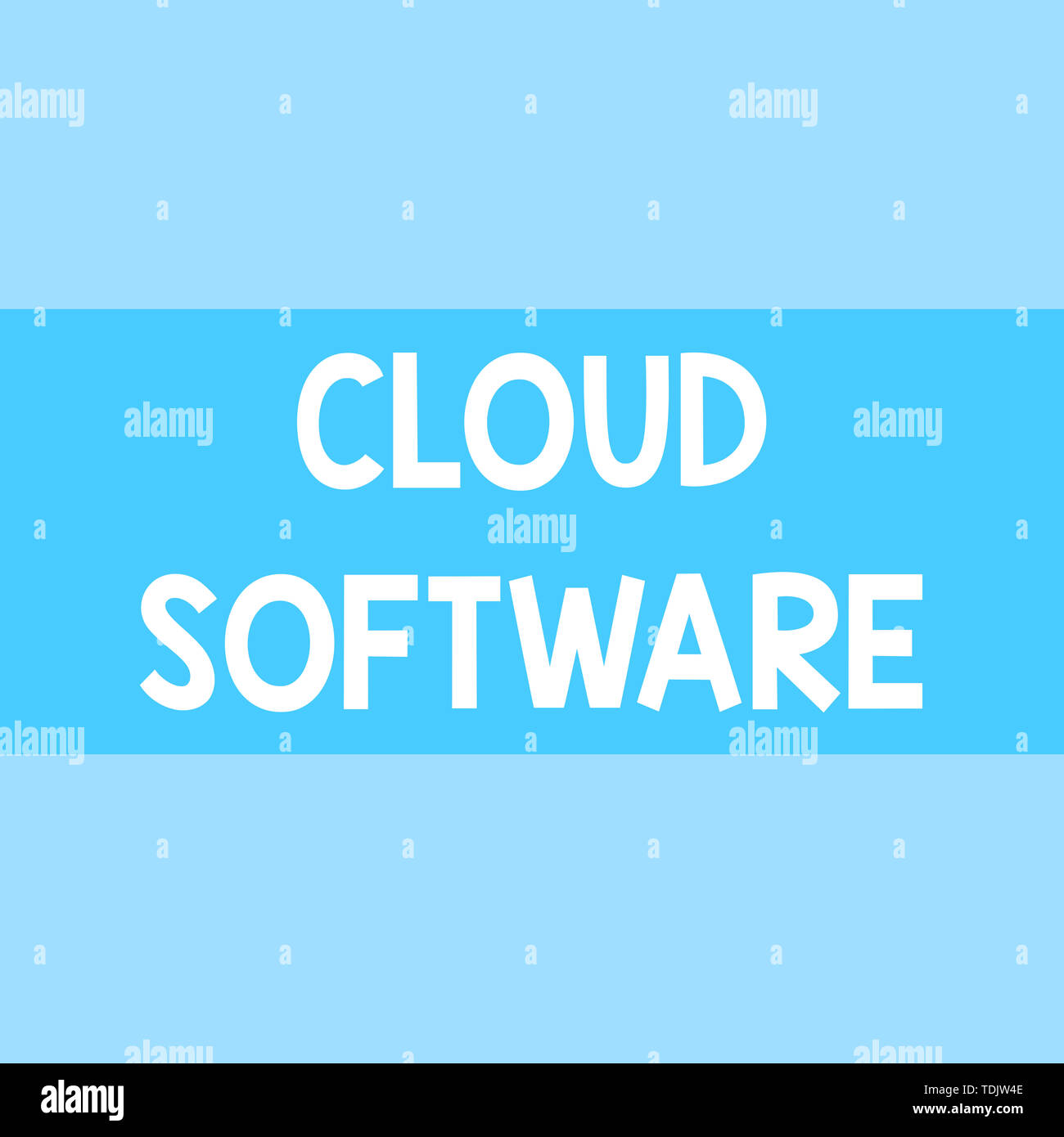 Writing note showing Cloud Software. Business concept for Programs used in Storing Accessing ...