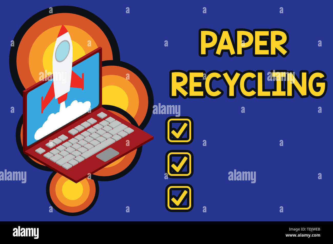 Writing note showing Paper Recycling. Business concept for Using the ...