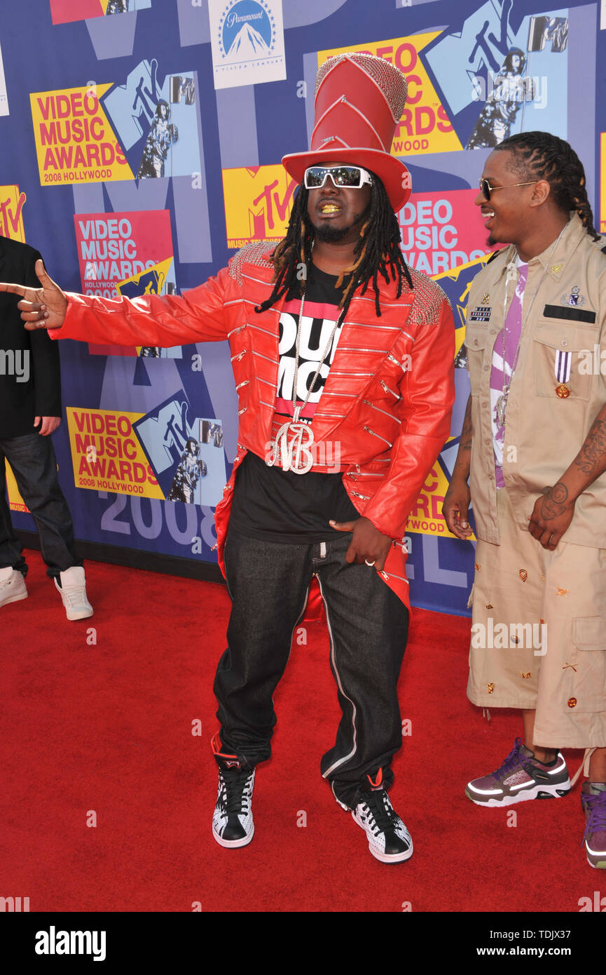 LOS ANGELES, CA. September 07, 2008: T-Pain at the 2008 MTV Video Music ...