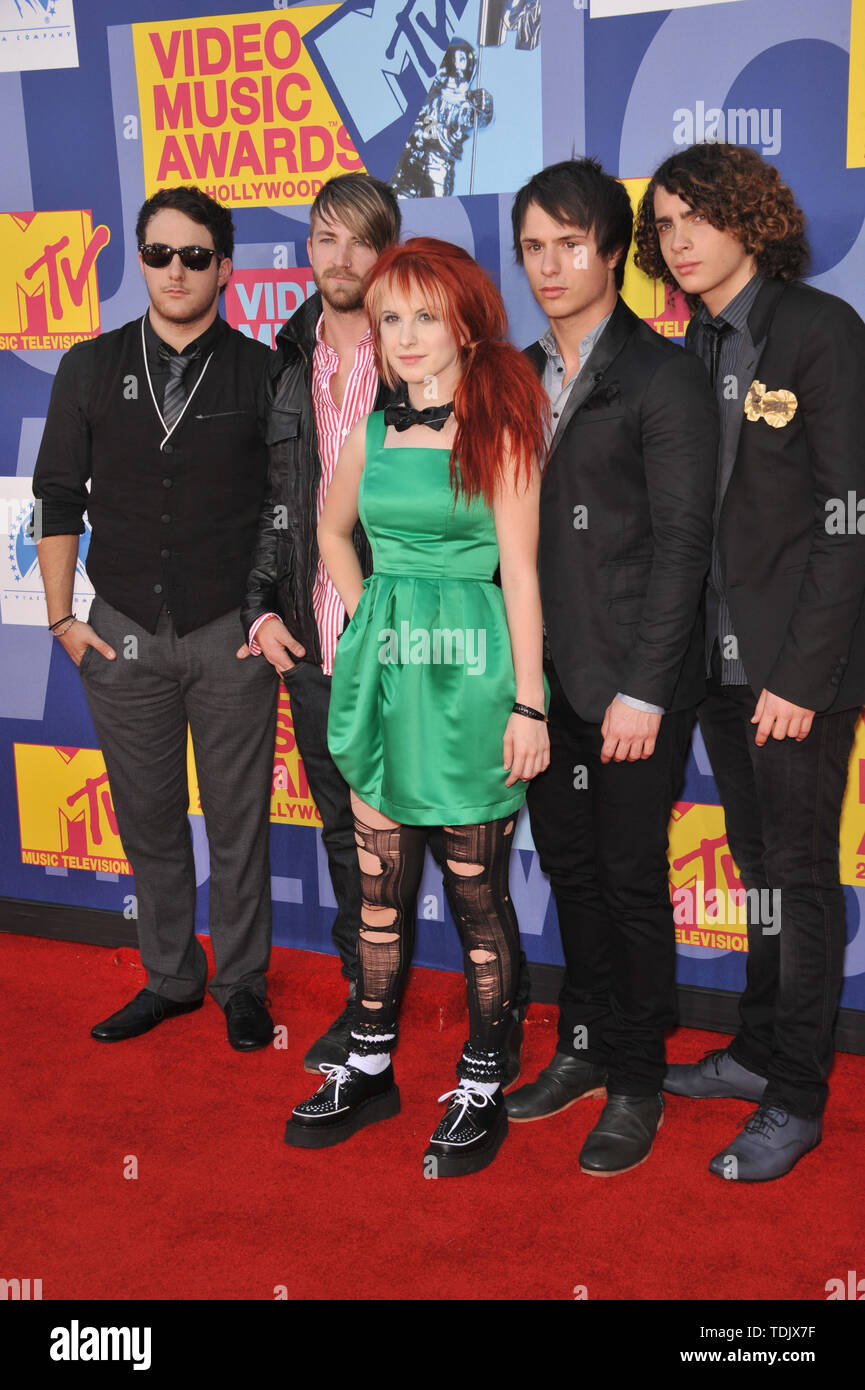 LOS ANGELES, CA. September 07, 2008: Paramore at the 2008 MTV Video ...