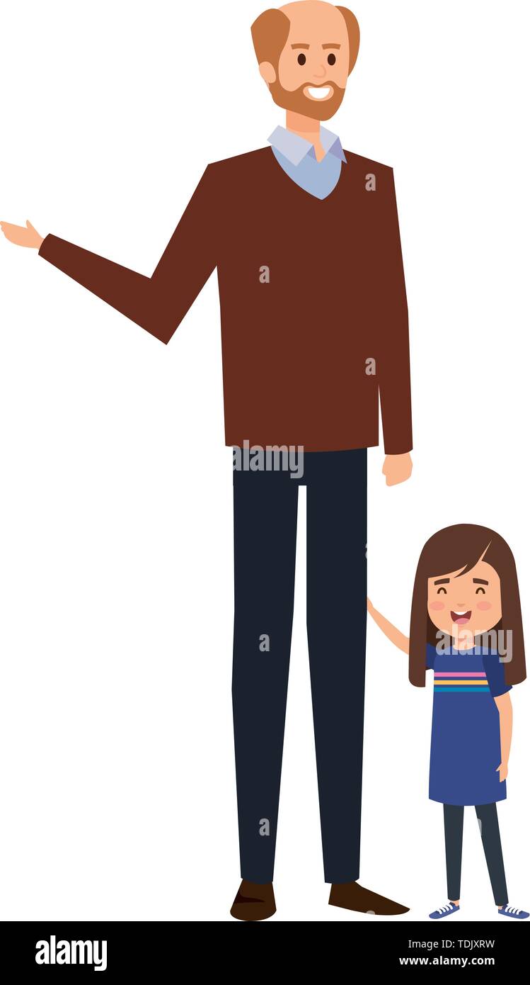 Bald hair father Stock Vector Images - Alamy